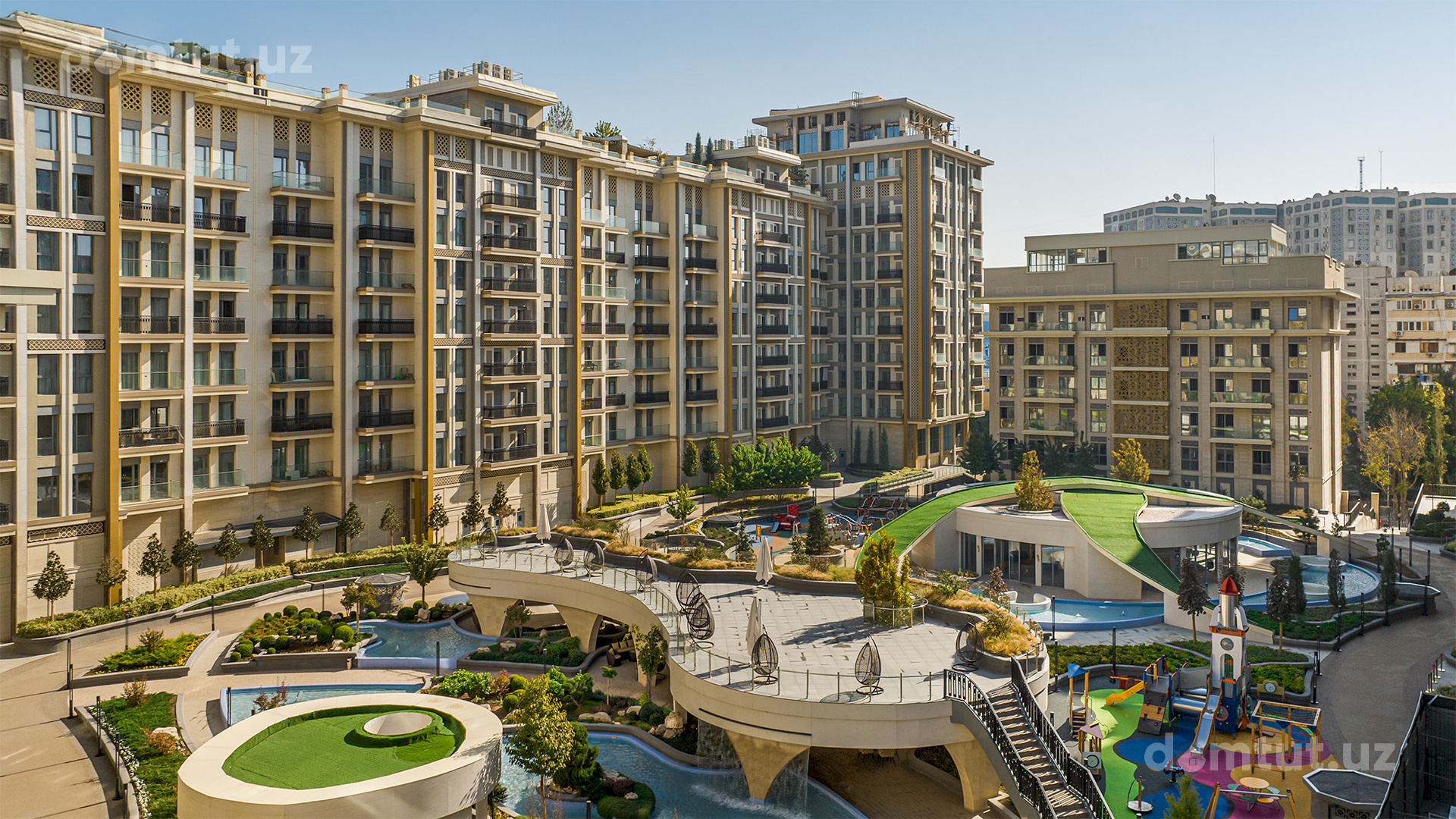 Yangi Qoyliq turar-joy majmuasi | Yangi binolar Oltin uy Toshkentda | Domtut